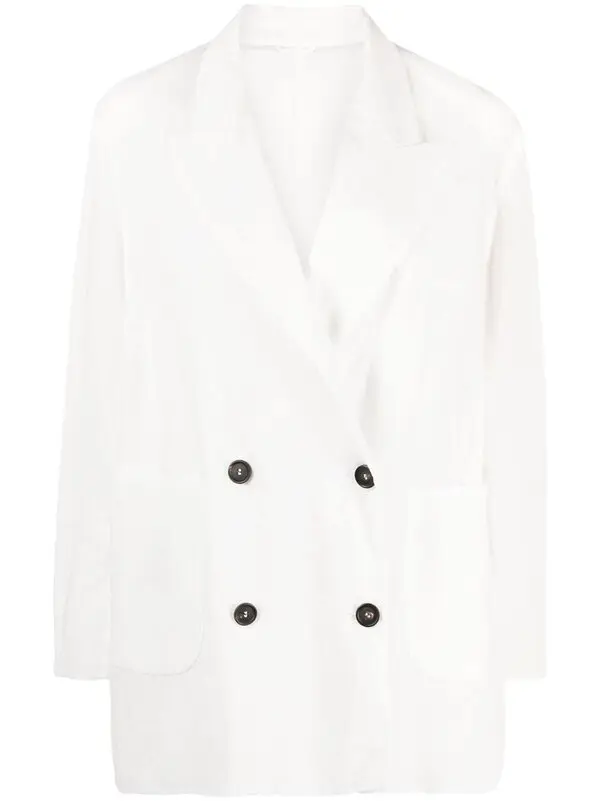 Brunello Cucinelli Double-breasted Cotton Blazer