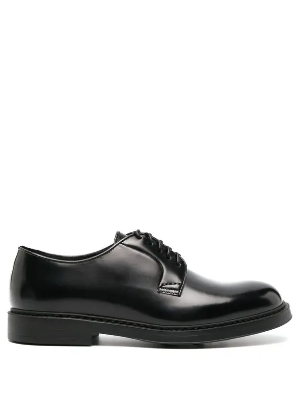 DOUCAL'S Leather Derby Shoes - Black