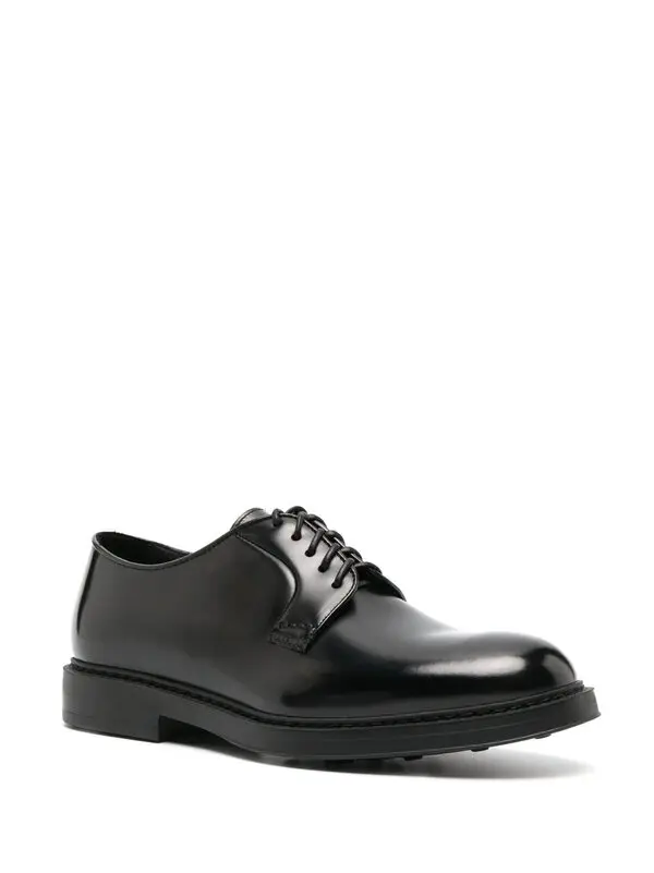 DOUCAL'S Leather Derby Shoes - Black