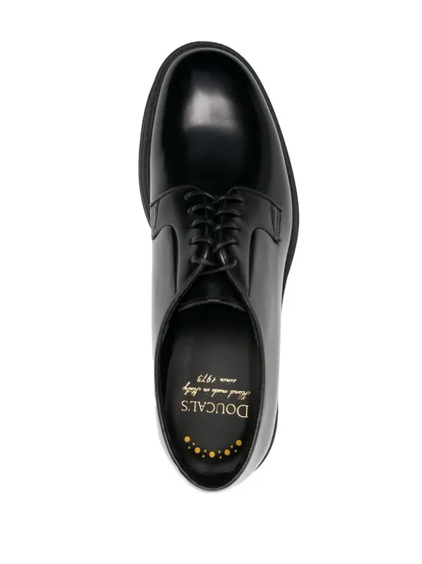 DOUCAL'S Leather Derby Shoes - Black
