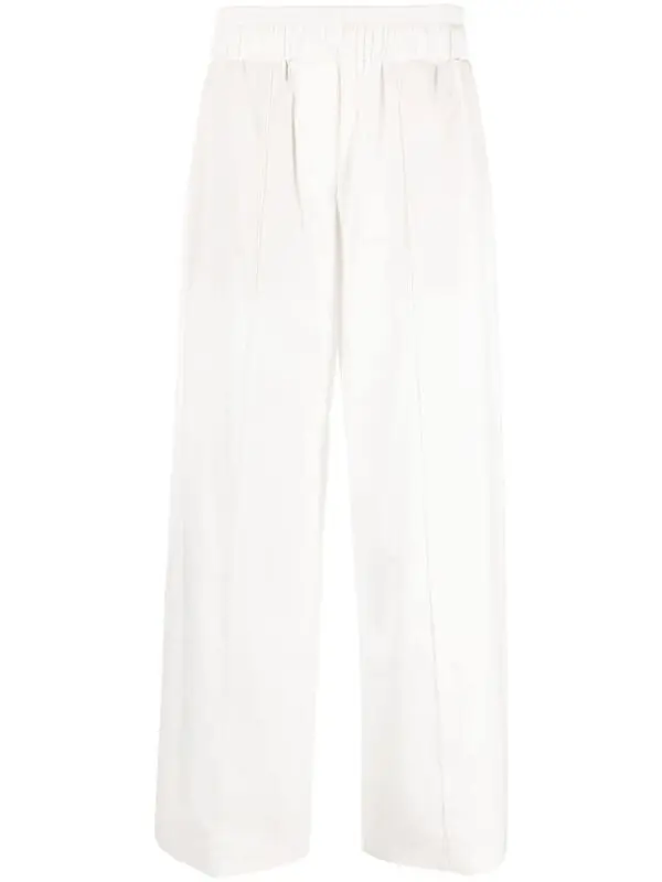 Brunello Cucinelli Exposed-seam Palazzo Trousers