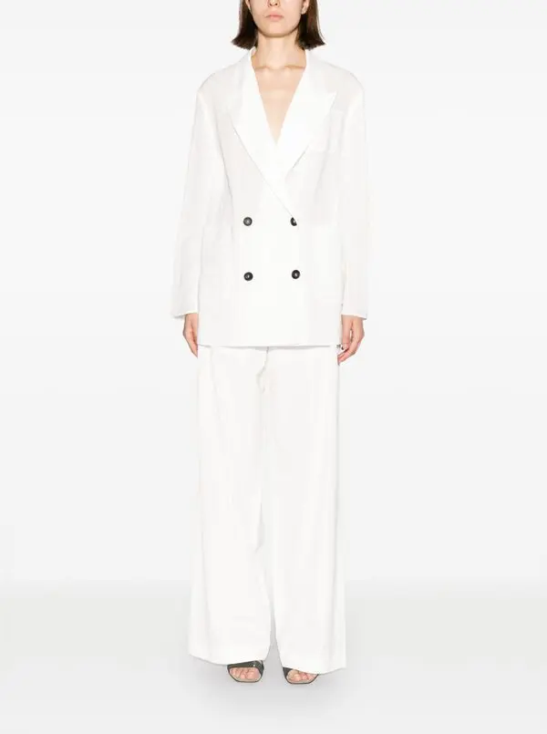 Brunello Cucinelli Exposed-seam Palazzo Trousers