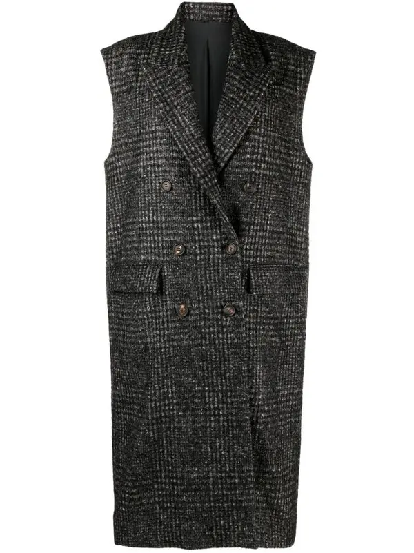 Brunello Cucinelli Double-breasted Checked Vest