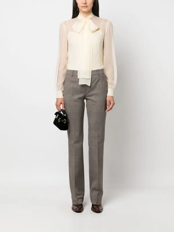 Moschino Checked Straight-leg Trousers