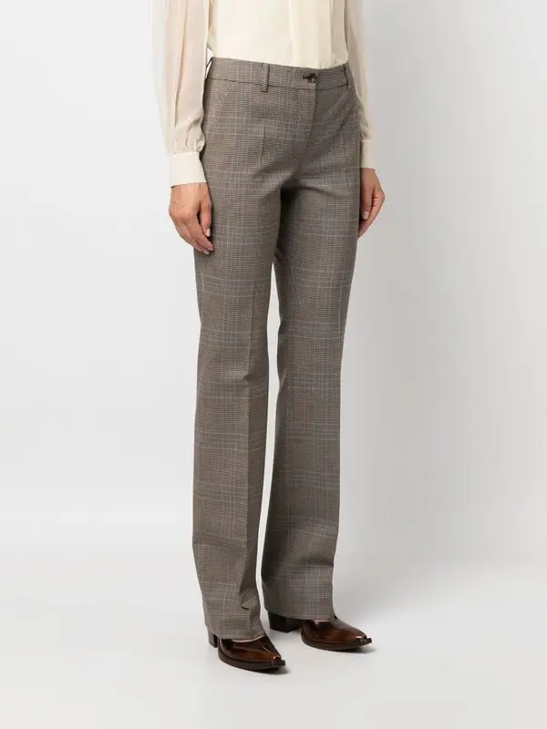 Moschino Checked Straight-leg Trousers