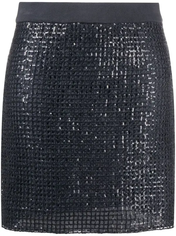 Brunello Cucinelli Sequin-embellished Miniskirt
