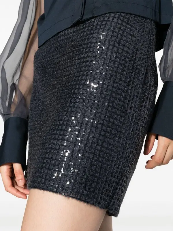 Brunello Cucinelli Sequin-embellished Miniskirt