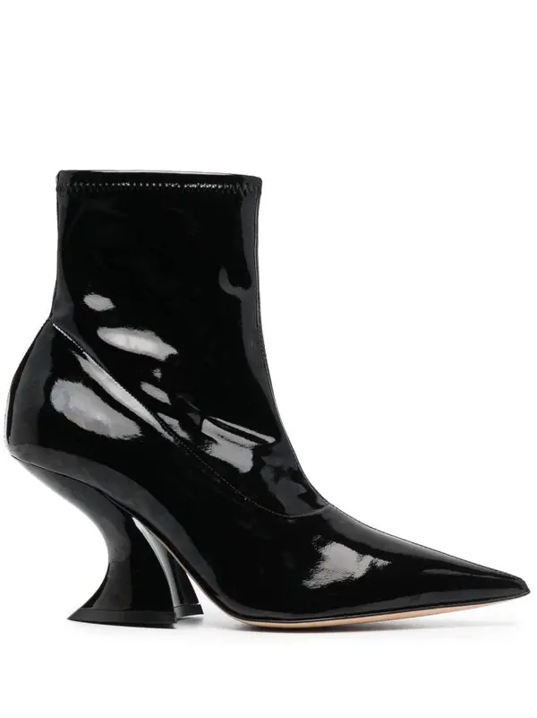 Casadei Elodie 80mm Leather Ankle Boots