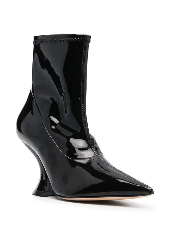 Casadei Elodie 80mm Leather Ankle Boots