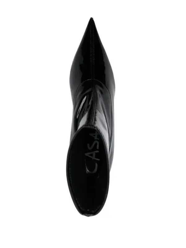 Casadei Elodie 80mm Leather Ankle Boots