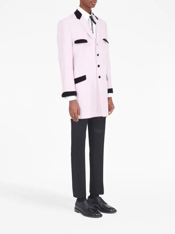 MAISON MARGIELA Contrast-trim Single-breasted Jacket