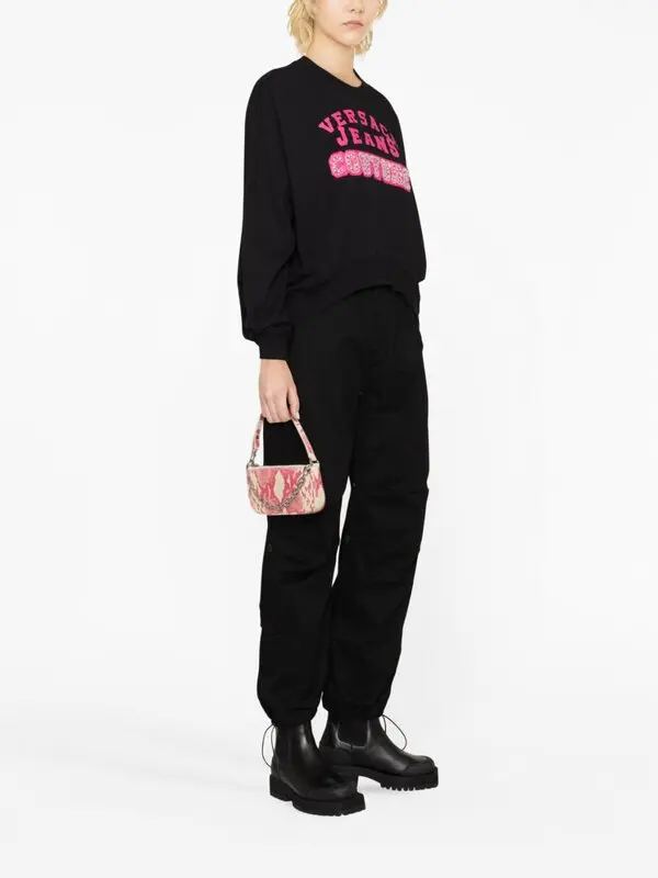Versace Crystal-embellished Logo Sweatshirt