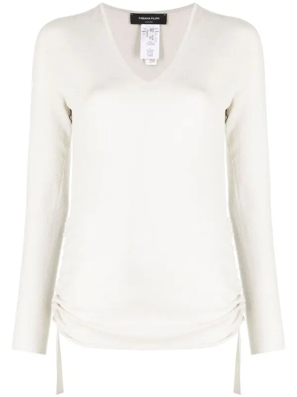 Fabiana Filippi V-neck Knitted Jumper - Neutrals