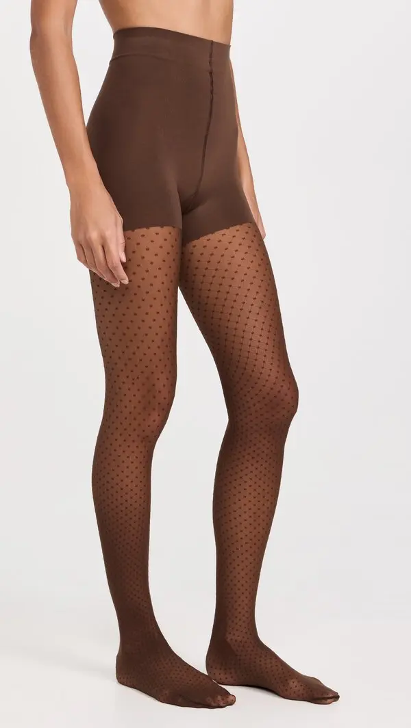 Wolford Control Dots Tights - Umber