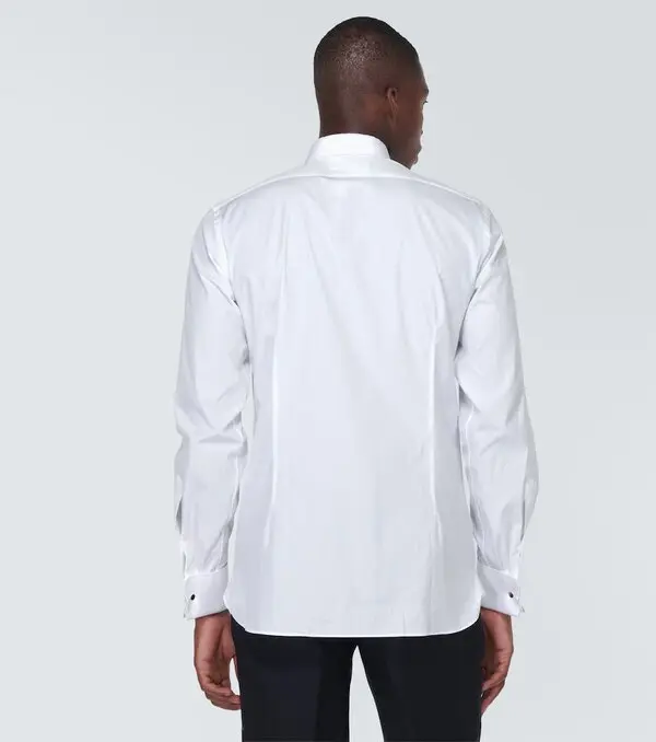 TOM FORD Cotton Voile Tuxedo Shirt - White