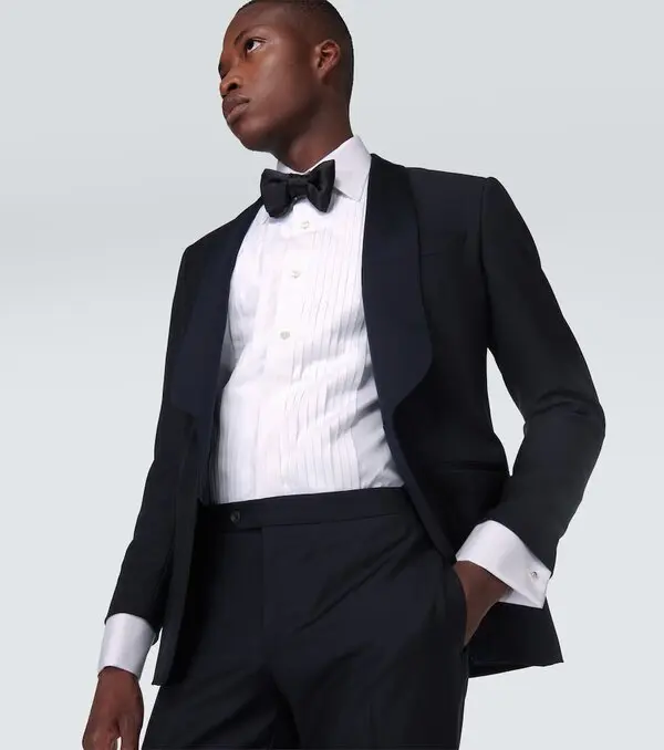 TOM FORD Cotton Voile Tuxedo Shirt - White