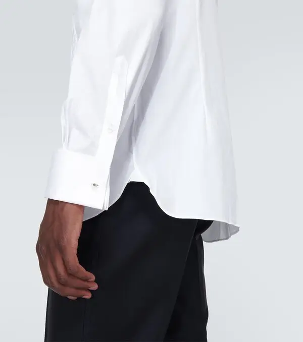 TOM FORD Cotton Voile Tuxedo Shirt - White