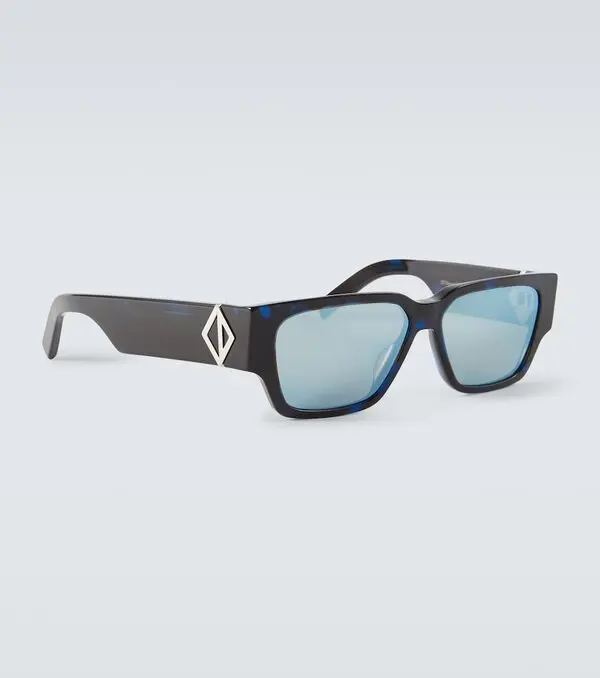 Dior Cd Diamond S5i Rectangular Sunglasses - Blue