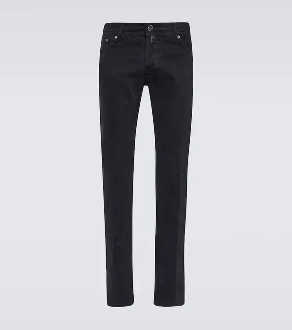 Kiton Mid-rise Straight Jeans - Black