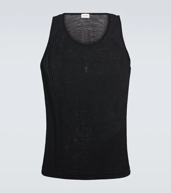 Saint Laurent Cassandra Wool Tank Top - Black