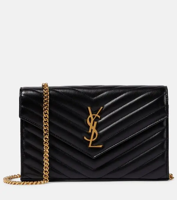 Saint Laurent Cassandre Matelassé Leather Shoulder Bag - Black
