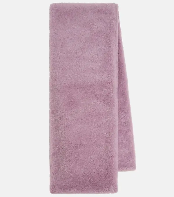 Max Mara Full Teddy Scarf - Purple