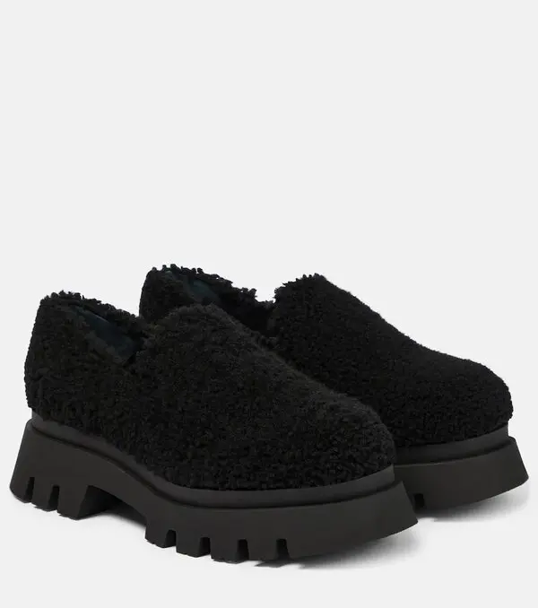 Dorothee Schumacher Furry Chic Shearling Platform Loafers
