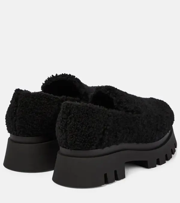 Dorothee Schumacher Furry Chic Shearling Platform Loafers