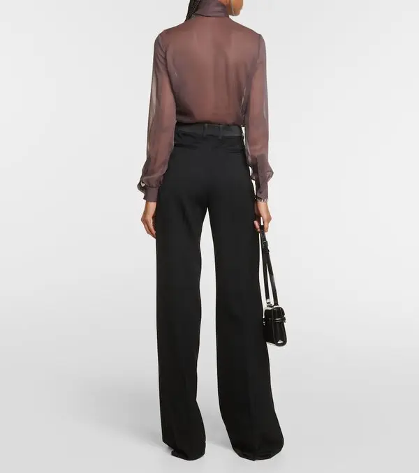 Saint Laurent High-rise Wide-leg Suit Trousers