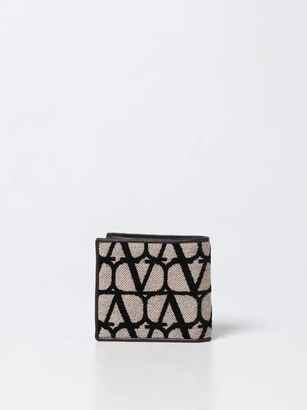 Valentino Garavani Toile Iconographe Wallet In Inlaid Fabric