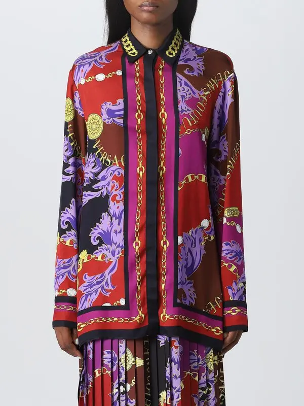 Versace Printed Viscose Shirt - Multicolor