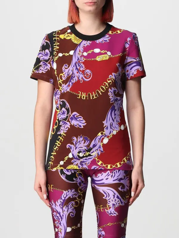 Versace Printed Cotton Blend T-shirt - Multicolor