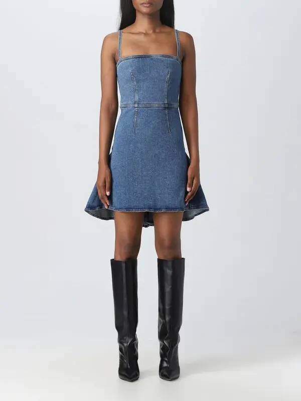 Alexander Mcqueen Denim Dress In Blue - 51% Off | Editorialist
