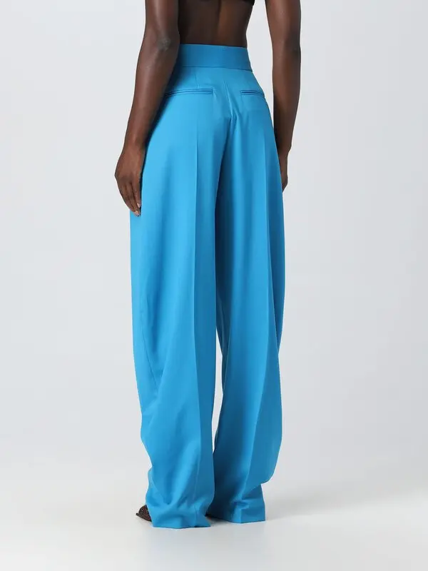 Attico Tailored Wide Leg Trousers - Gnawed Blue