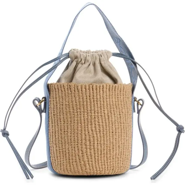 Chloé Small Woody Basket Bucket Bag - Ashes Blue