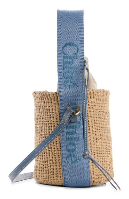 Chloé Small Woody Basket Bucket Bag - Ashes Blue