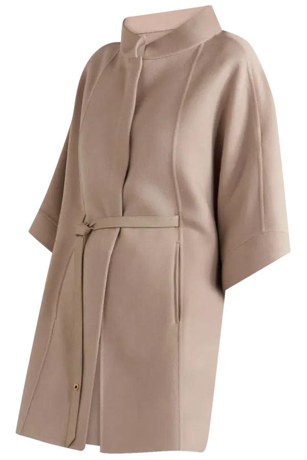 Loro Piana Belted Leather-trimmed Cashmere Cape