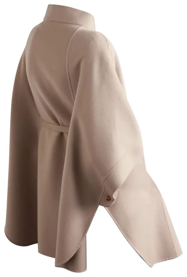 Loro Piana Belted Leather-trimmed Cashmere Cape