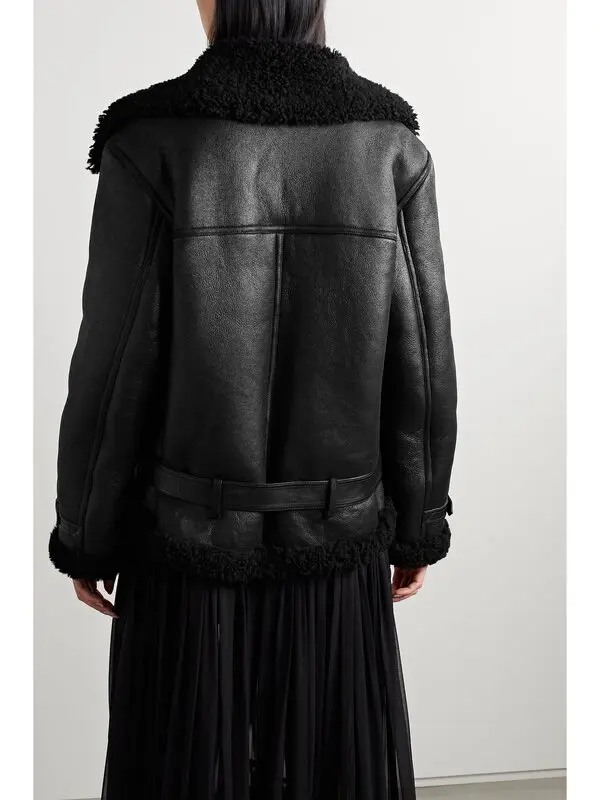 Saint Laurent Shearling Biker Jacket