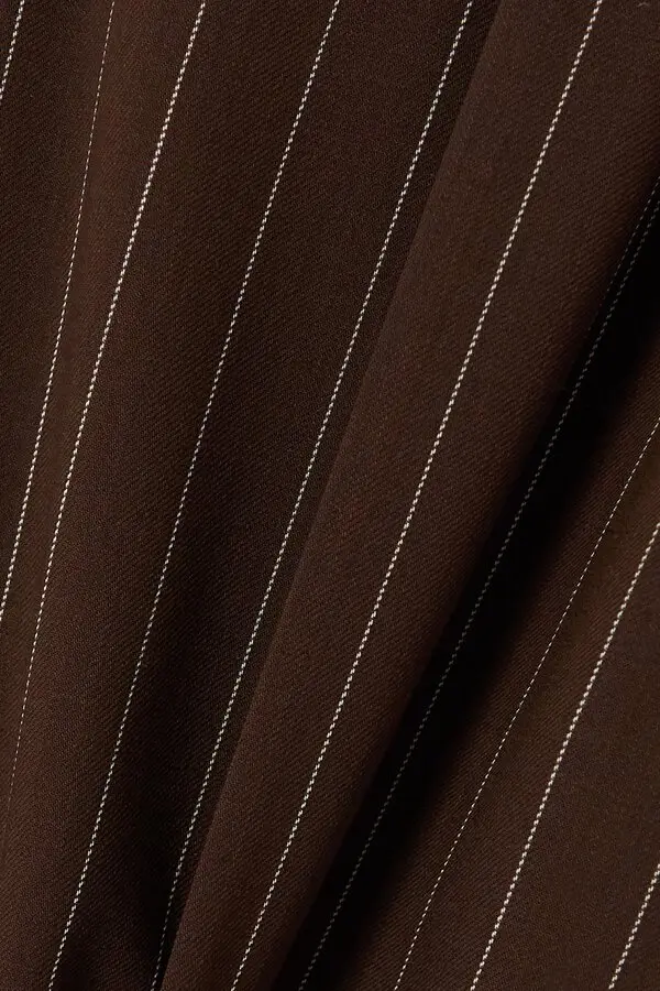Ralph Lauren Graison Pleated Pinstriped Wool Straight-leg Pants
