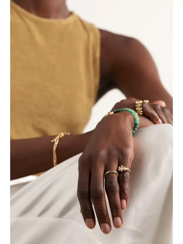SYDNEY EVAN Marquis Eternity 14-karat Emerald Ring