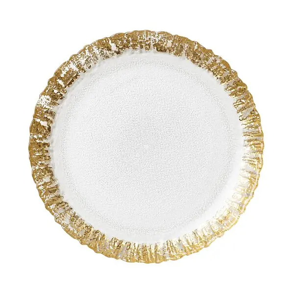 VIETRI Rufolo Glass Salad Plate - Gold