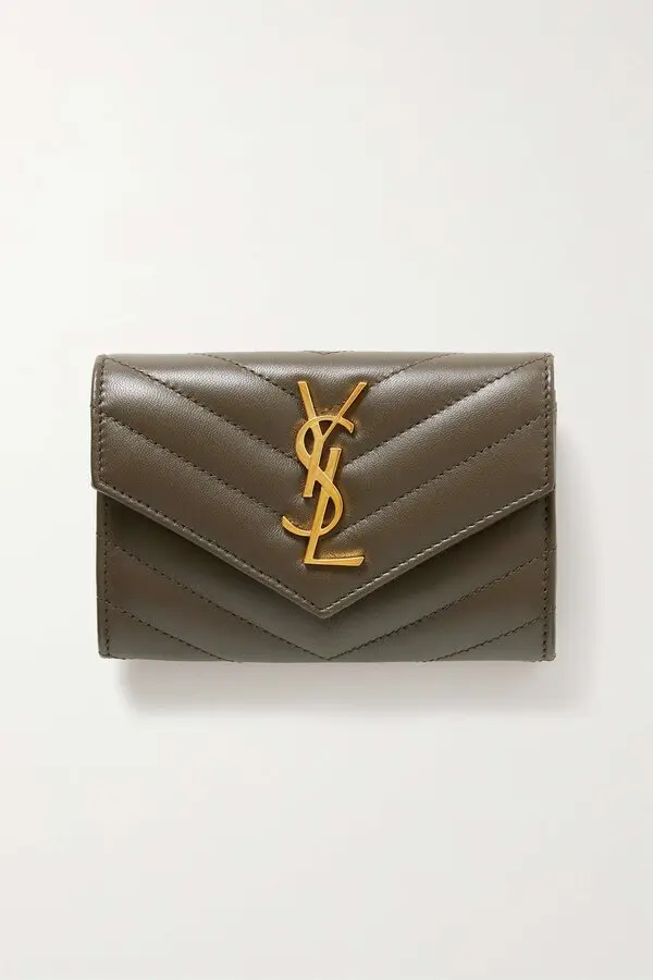 Saint Laurent Cassandre Small Matelassé Leather Wallet