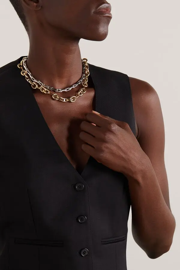 Lauren Rubinski 14-karat White Choker