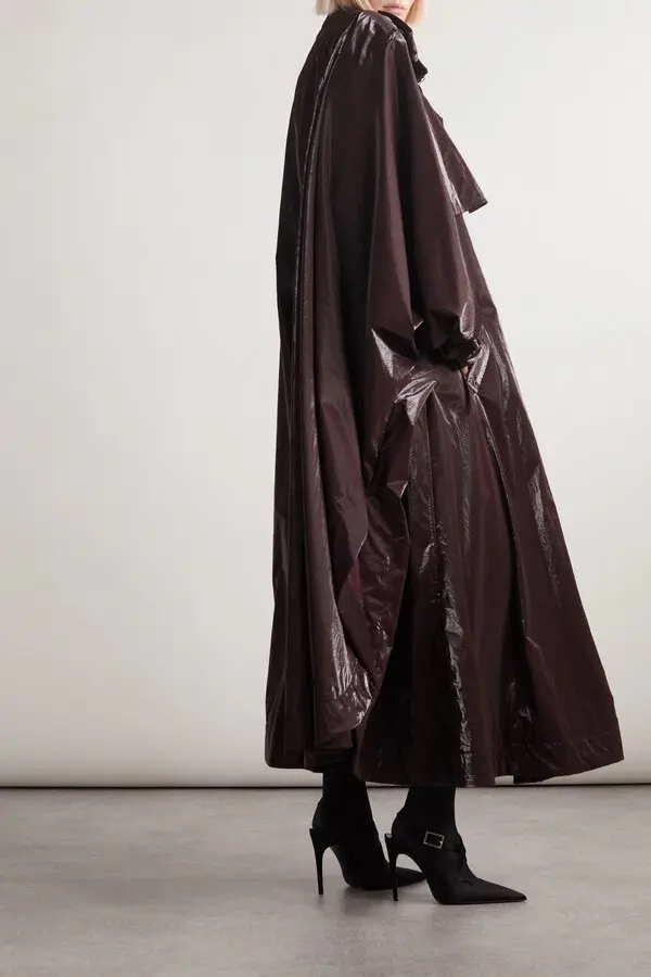 Saint Laurent Oversized Vinyl Trench Coat