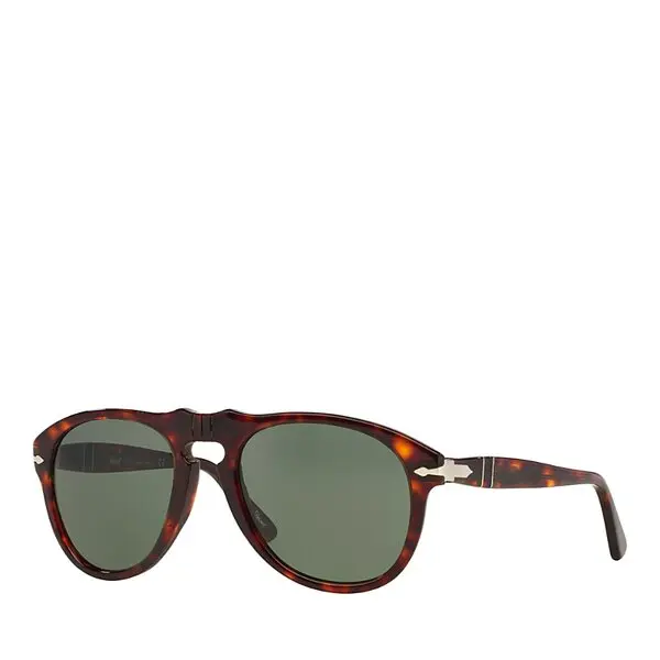 Persol Pilot Sunglasses - Havana/green Solid