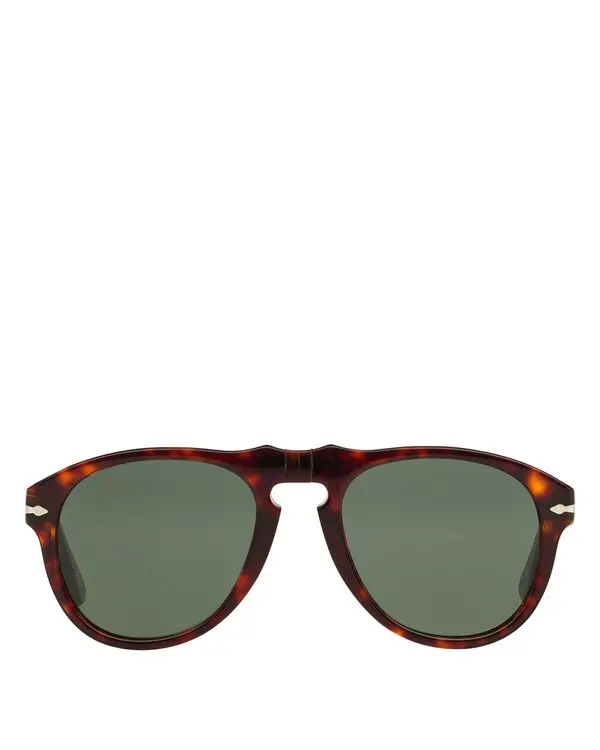 Persol Pilot Sunglasses - Havana/green Solid