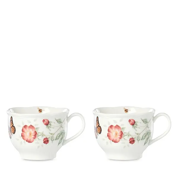 LENOX Butterfly Meadow Latte Mug Set, Set Of 2