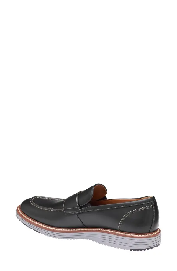Johnston & Murphy Upton Penny Loafer - Black Full Grain