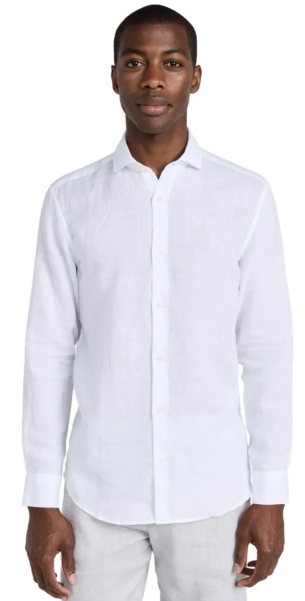 Frescobol Carioca Antonio Linen Shirt - White